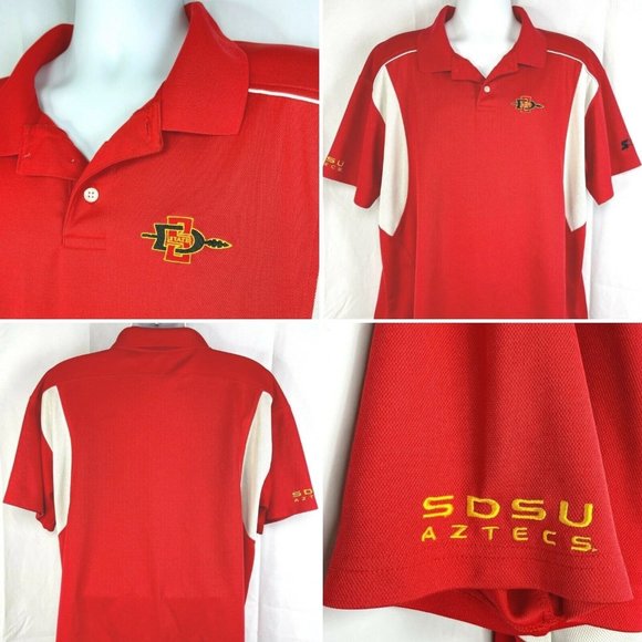 STARTER | Shirts | Sdsu Aztecs Starter Performance Polo Golf Shirt Xl ...